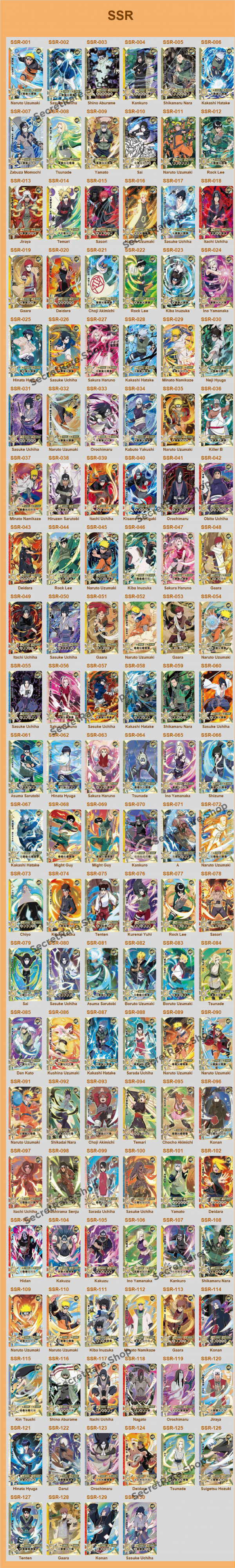 All SSR Cards – Secret Rare